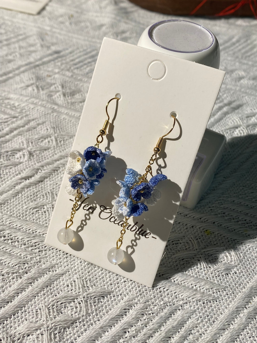 micro crochet earrings – Yeri Oceanblue